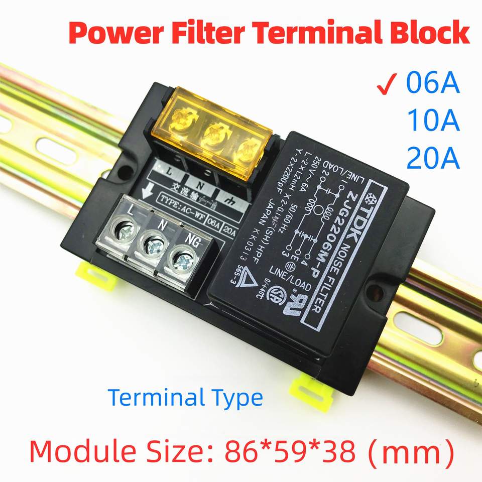 High-performance AC 220 volt single-phase power filter terminal anti ...